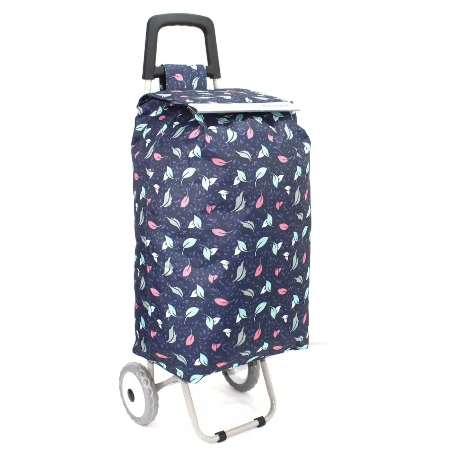 Ezzyrol Large 47L Foldable Shopping Trolley Cart 2 Wheeled Grocery Tro